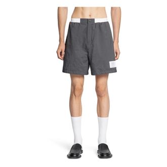 Thom Browne Homme, Shorts, Gris, Taille: S Nylon Ripstop Shorts