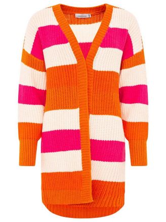 Zwillingsherz Strickjacke Streifen mit Blockstreifen