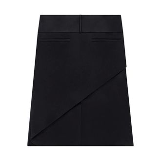 Courrèges Femme, Jupes, Noir, Taille: 36 FR Jupe asymétrique à ceinture