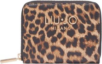 Liu Jo Femme, Accessoires, Brun, Taille: ONE Size Leopard Pattern Zip Wallet