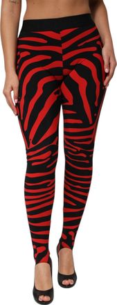 Dolce & Gabbana Logo-Waisted Striped Leggings - Black