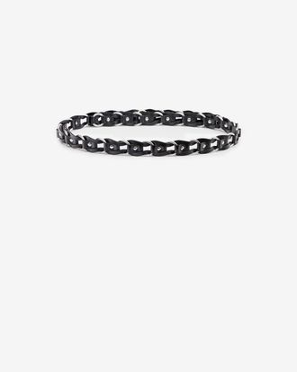 Isabel Marant Ceinture Bali Hook En Cuir - Femme - Noir Et Argent&eacute; - Taille80 - Isabel Marant