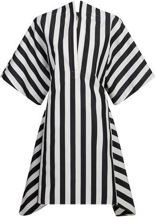 Jacquemus La tunique Moisson ray&eacute;e en coton et soie