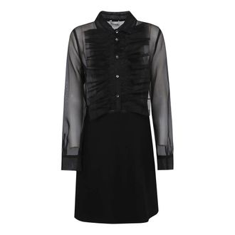P.A.R.O.S.H. Kleid aus reiner Seide - - Dresses - Damen - Schwarzk - XS