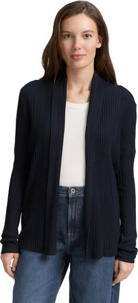 Tom Tailor Damen 1047688 Cardigan Mit Schalkragen, 11019 - Lunar Eclipse, XL EU