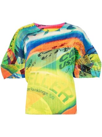 Pleats Please Issey Miyake haut Voyager - Bleu