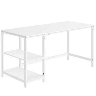 Vasagle Bureau avec Rangement, Table dOrdinateur, avec 2 &Eacute;tag&egrave;res R&eacute;versibles, Poste de Travail, pour T&eacute;l&eacute;travail, Salon, Cadre en Acier, Style