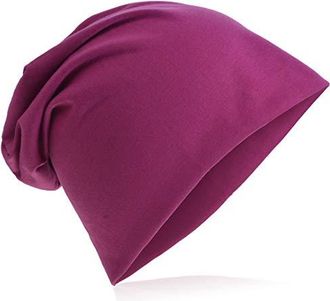 Miobo Bonnet souple en jersey unisexe Couleurs unies - violet - Taille unique