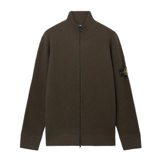 Stone Island Homme, Pulls, Gris, Taille: M Cardigan &agrave; col roul&eacute;