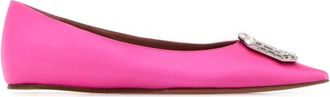 Amina Muaddi Femme, Chaussures, Rose, Taille: 37 EU Camelia Flat