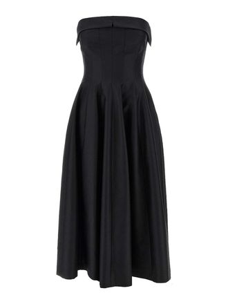 Alberta Ferretti Robe Au Genou - Noir