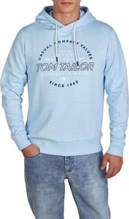 Tom Tailor Kapuzenpullover Herren Printed Hoodie Regular Fit Streetwear Sweatshirt mit Kapuze