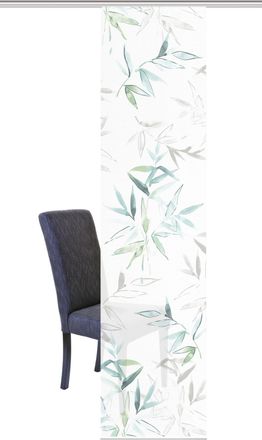Vision S Schiebegardine BAMBORI, Digitaldruck auf Bambus-Optik, mit abstraktem Blätter-Motiv, 260x60cm, Farbe: Mint (Grün)