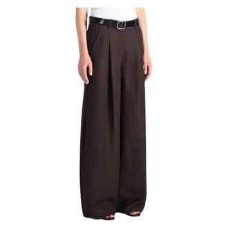 Liviana Conti Femme, Pantalons, Brun, Taille: 36 FR Wide Pantalons