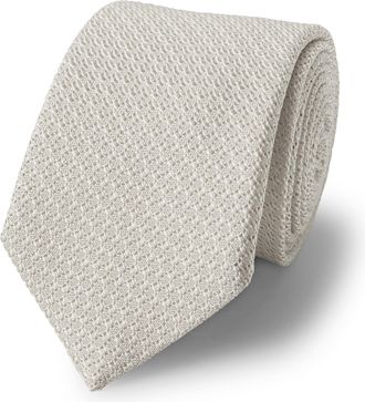 CHARLES TYRWHITT Italienische Krawatte aus Grenadine-Seide - Silbergrau