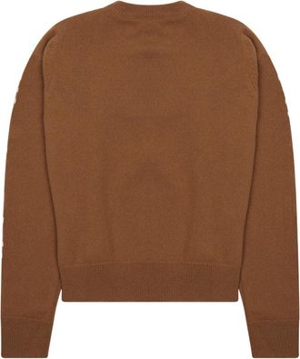 Celine Wool & Cashmere Blend with Logo Sweater - Brown