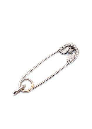 Bespoke Vintage White Gold And Diamond Safety Pin Brooch/Pendant