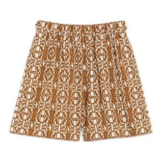 Max Mara Braune Shorts mit Kordelzug und Taschen - - Shorts - Damen - Braun - XS