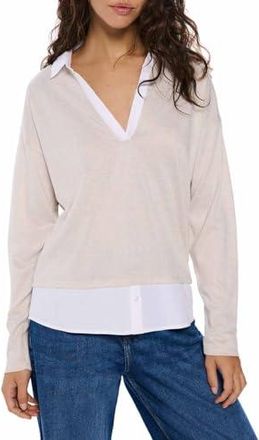 Springfield 1t.b.bimateria Camisa Tricot, Marron Argile, L Femme