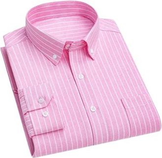 Generic Chemise en coton &agrave; manches longues pour homme - Motif &eacute;cossais Oxford - Style d&eacute;contract&eacute; - Solide - Imprim&eacute; r&eacute;gulier, Cx16, 3XL