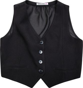 Patrizia Pepe Femme, Vestes, Noir, Taille: 48 FR Gilet Corto