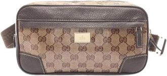 Gucci Pre-owned Sac banane GG Crystal enduit - Femme - Pre-owned - Brun - Taille: ONE Size