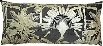 Riva Paoletti Malaysian Palm Kissenbezug, Samt, Nerz, 33 x 70cm