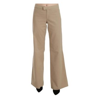 Just Cavalli Elegante Beige Schlaghose aus Luxusmaterial - - Trousers - Damen - Beige - M