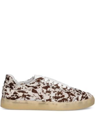 Copenhagen patterned lace-up sneakers - Wei&szlig;