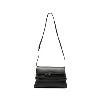 Moschino Umh&auml;ngetasche aus Leder mit Schnalle - - Bags - Damen - Schwarzk - ONE SIZE