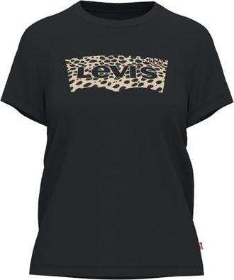Levi's Femme The Perfect Tee T-Shirt, Batwing Leopard Caviar, S