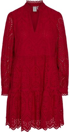 Vero Moda Damen YASHOLI LS Dress S. NOOS Blusenkleid, Salsa,S