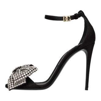 Dolce & Gabbana Keira Satin Sandalen - - Shoes - Damen - Schwarzk - 36 EU