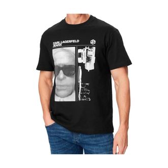 Karl Lagerfeld Homme, Tops, Noir, Taille: M Reg Karl Tee