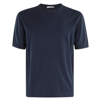 Circolo 1901 Homme, Tops, Bleu, Taille: M T-shirt Col Rond en Coton Bleu