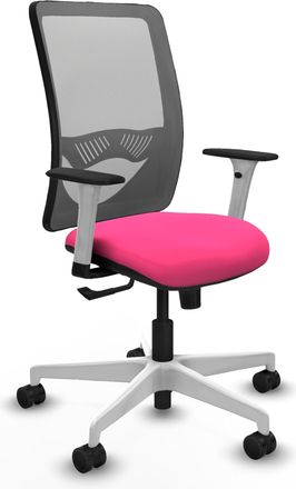 Piqueras y Crespo B&uuml;ro-Stuhl Zulema mit wei&szlig;en und schwarzen Armlehnen, h&ouml;henverstellbare Lendenwirbelst&uuml;tze, ausgestattet mit Sincro 3 Positionen und Schneideschaum, G