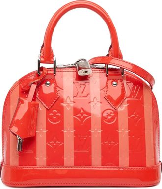 Louis Vuitton Hobo Bags - Monogram Vernis Rayures Alma BB - Gr. unisize - in Rot - f&uuml;r Damen