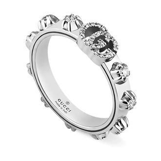 Gucci Double G Diamantring - - Accessories - Damen - Grau - 53 MM