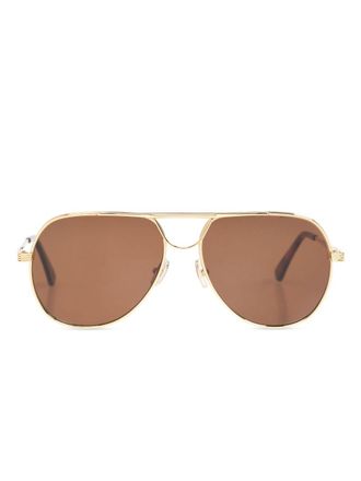Golden Goose lunettes de soleil &agrave; monture pilote - Or