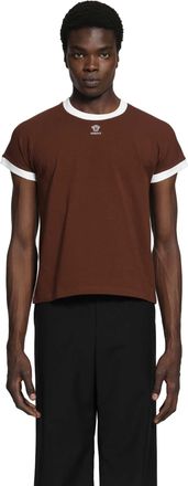 Versace Embroidered-Logo Stretch Jersey T-Shirt