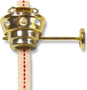 Str&ouml;mshaga Brenner, vermessingt, mit Docht und Abdeckung, f&uuml;r HEINZE Petroleum Sturmlaternen Modelle 716011, 716015, 716017