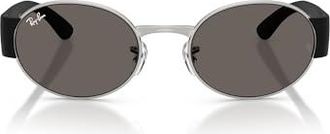 Ray-Ban RB3770 Lunettes de soleil ovales Argent/Gris fonc&eacute; 54 mm