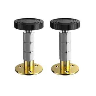 Generic 2er- oder 4er-Set M&ouml;belf&uuml;&szlig;e 78-105 mm, Ersatzf&uuml;&szlig;e aus Metall for Sofas, mit Rutschfester Unterlage for Schreibtisch/Bett/Sofa/Tisch/Schr&auml;nke(Black gol