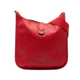 Herm&egrave;s Sac bandouli&egrave;re Evelyne III en toile Pre-owned - Femme - Pre-owned - Rouge - Taille: ONE Size