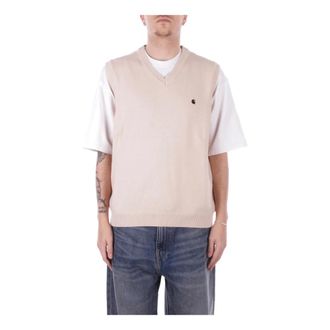 Carhartt Work in Progress Homme, Pulls, Beige, Taille: S Pull Logo Frontal