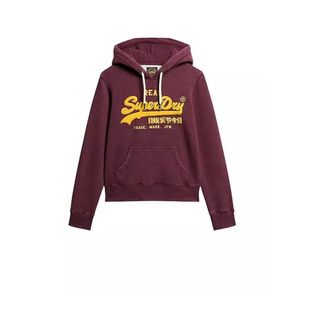 Superdry Chenille Grafik Hoodie Burgund - - Sweatshirts & Hoodies - Damen - Rot - L