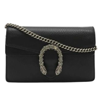 Gucci Pre-owned Dionysus Mini Bag Leather Black - - Pre-owned - Damen - Schwarzk - ONE SIZE