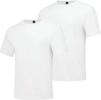 Hanes Beefy-t Herren-T-Shirt, klassisches, schweres Baumwoll-T-Shirt, 1 oder 2er-Pack, erhältlich in großen Größen, Weiß - 2 Stück, 4X-Groß
