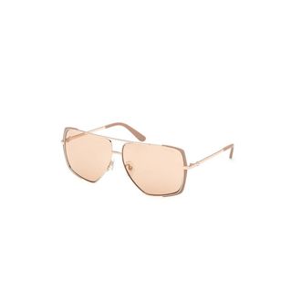 Guess Extragro&szlig;e Navigator-Sonnenbrille aus Metall - - Accessories - Damen - Beige - 62 MM