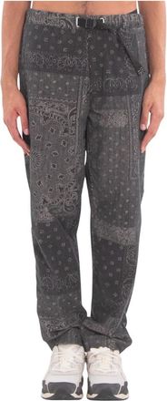 White Sand Homme, Jeans, Gris, Taille: S Linen Bandanna Slim Pants